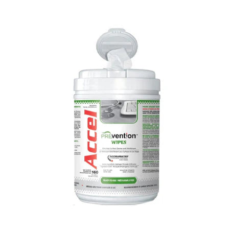 Accel PREVention Hard Surface Wipes, 6x7" 160/Tub – Bowers Medical Supply